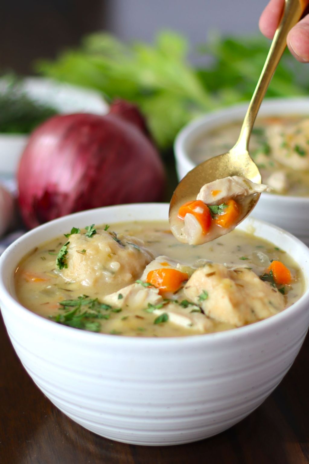 Chicken and Dumplings - French Kiss Cook