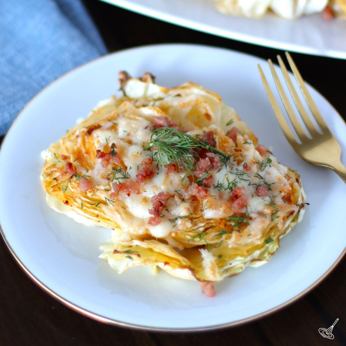 Cheesy Cabbage Steak - French Kiss Cook