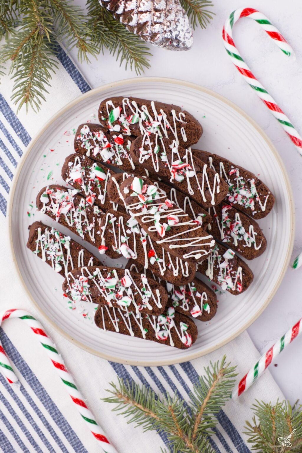 Chocolate Peppermint Biscotti - French Kiss Cook